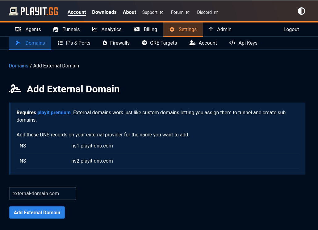 Playit Premium | playit.gg - support pages